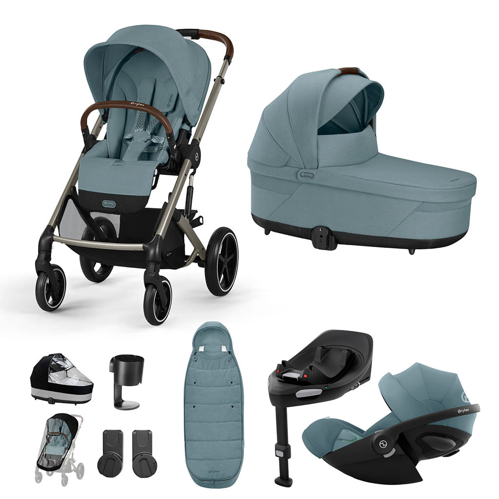 Cybex Balios S Lux 10 Piece Cloud G i-Size Bundle - Stormy Blue ...