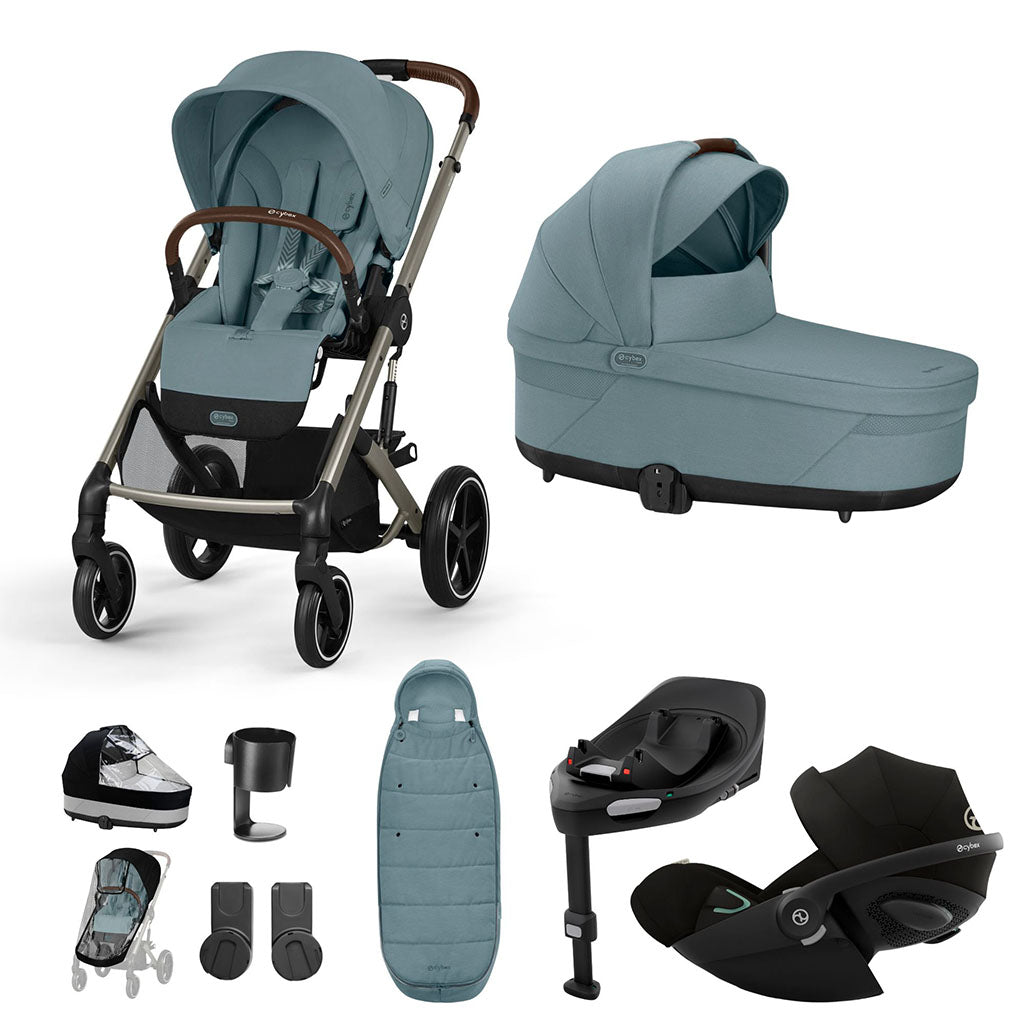 Cybex Balios S Lux 10 Piece Cloud G i-Size Bundle - Stormy Blue ...