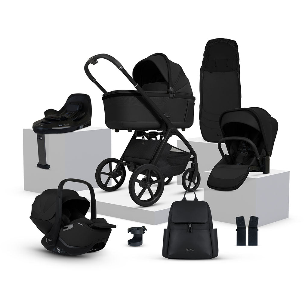 Silver Cross Cove Pushchair Ultimate 360 Car Seat Bundle - Onyx ...