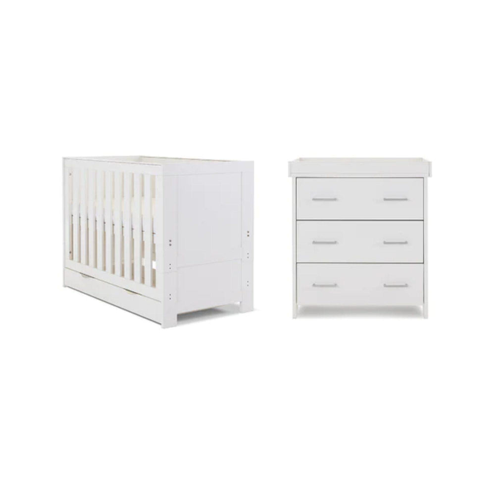 Obaby Nika Mini 2 Piece Room Set and Under drawer & Chelsea Baby