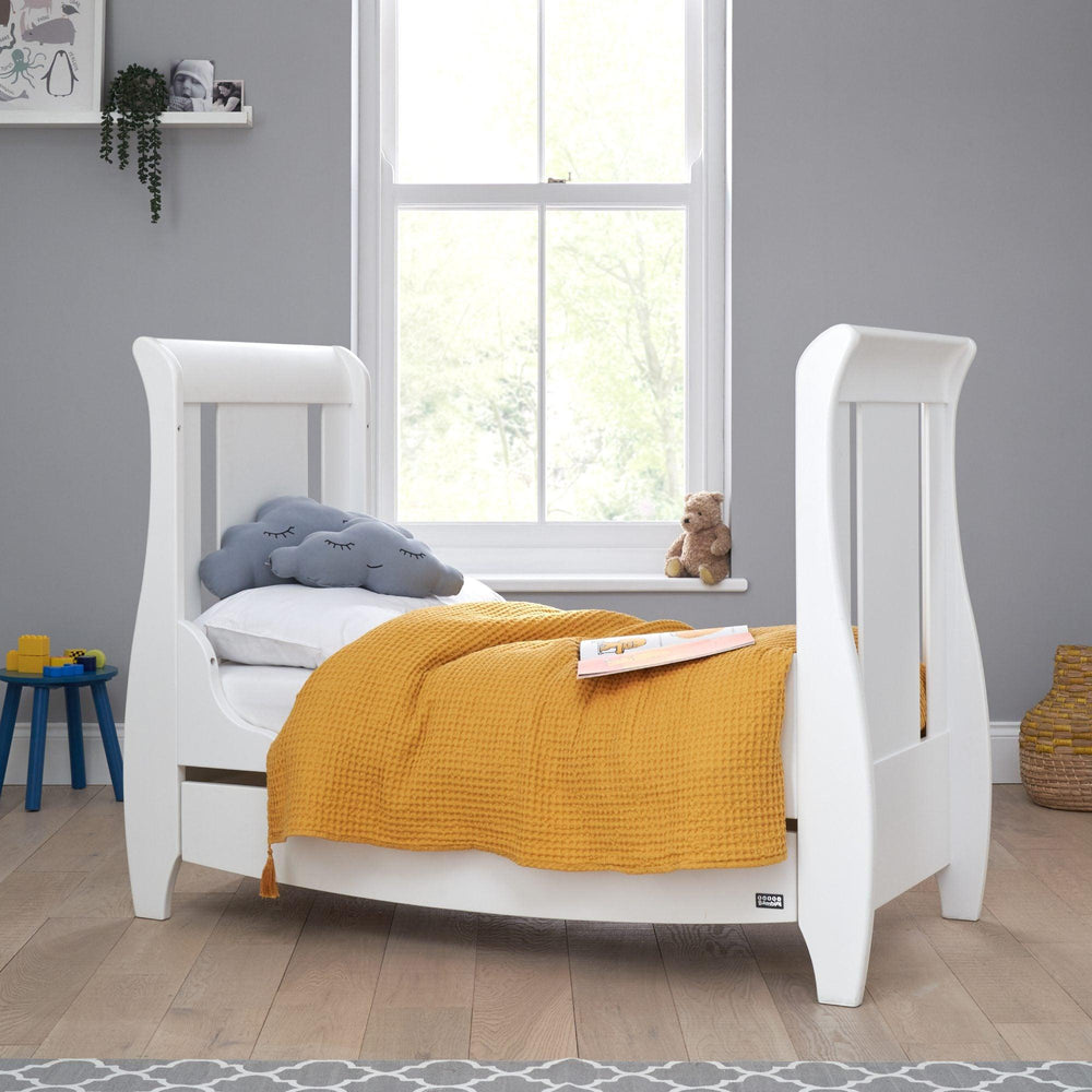 Tutti Bambini Katie Mini Sleigh Cot Bed with Under Bed Drawer & Chelsea ...